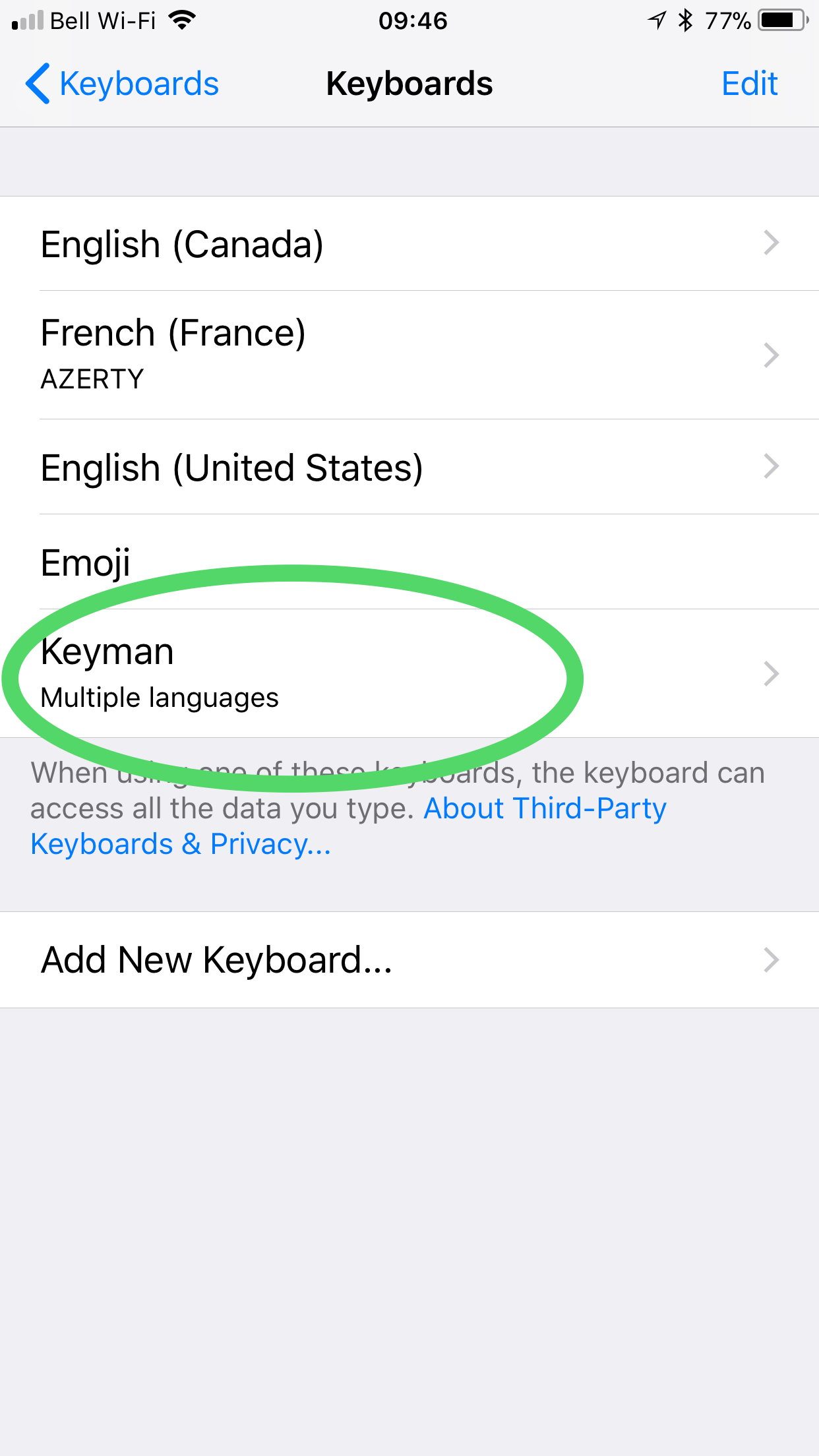 Typing Cree Syllabics on mobile devices